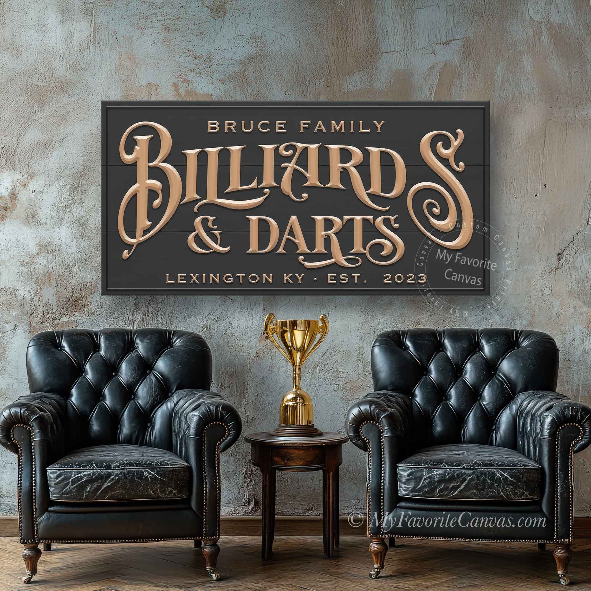 Billiards and Darts Sign – My Favorite Canvas
