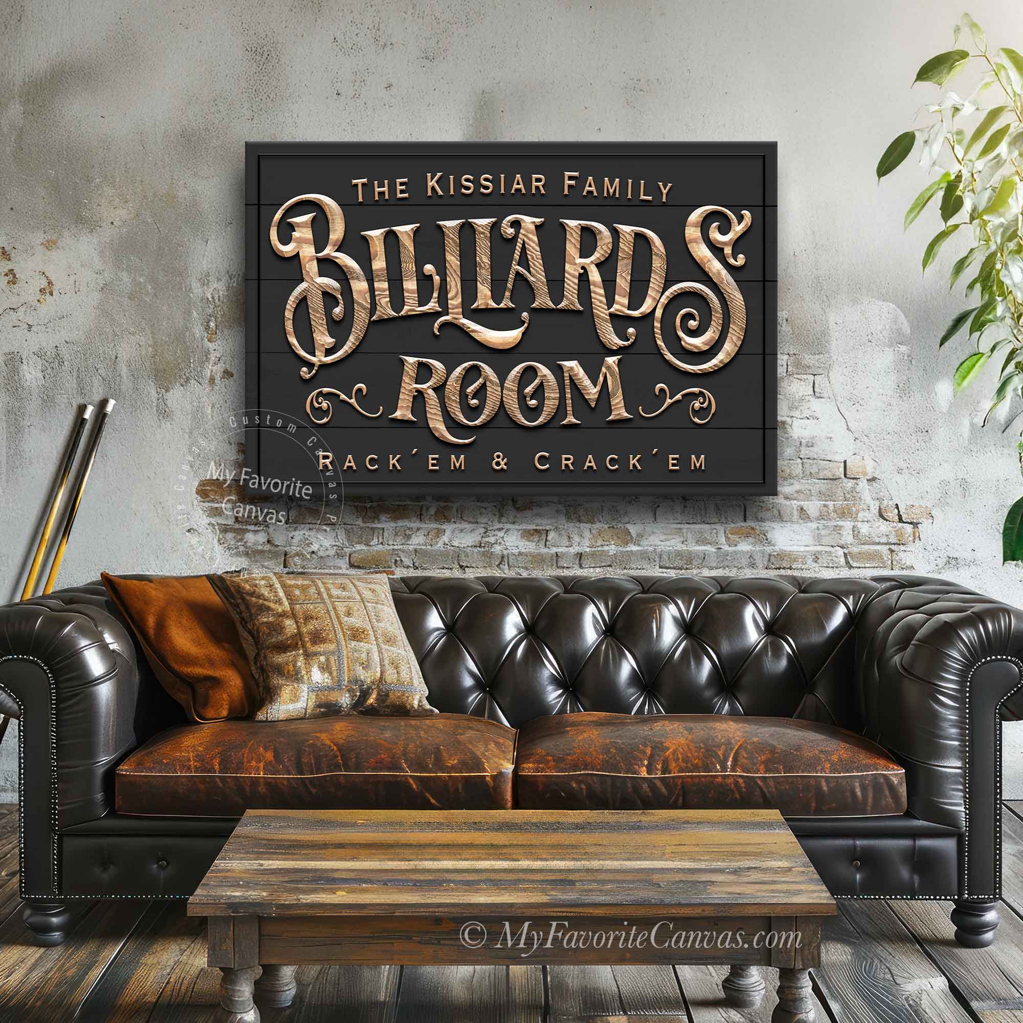 Billiards Room Sign – My Favorite Canvas