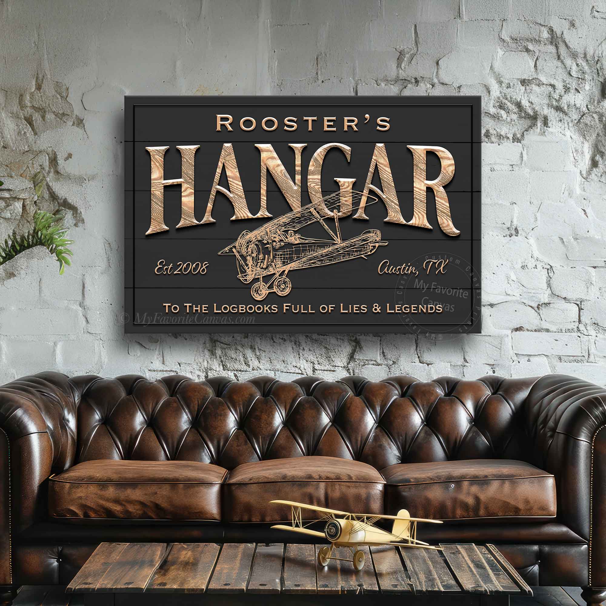 Hangar Sign – My Favorite Canvas