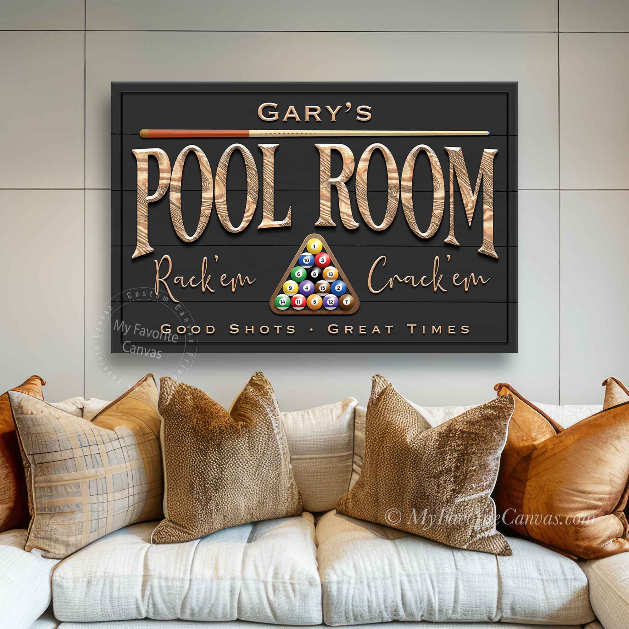 Pool Room Sign – My Favorite Canvas